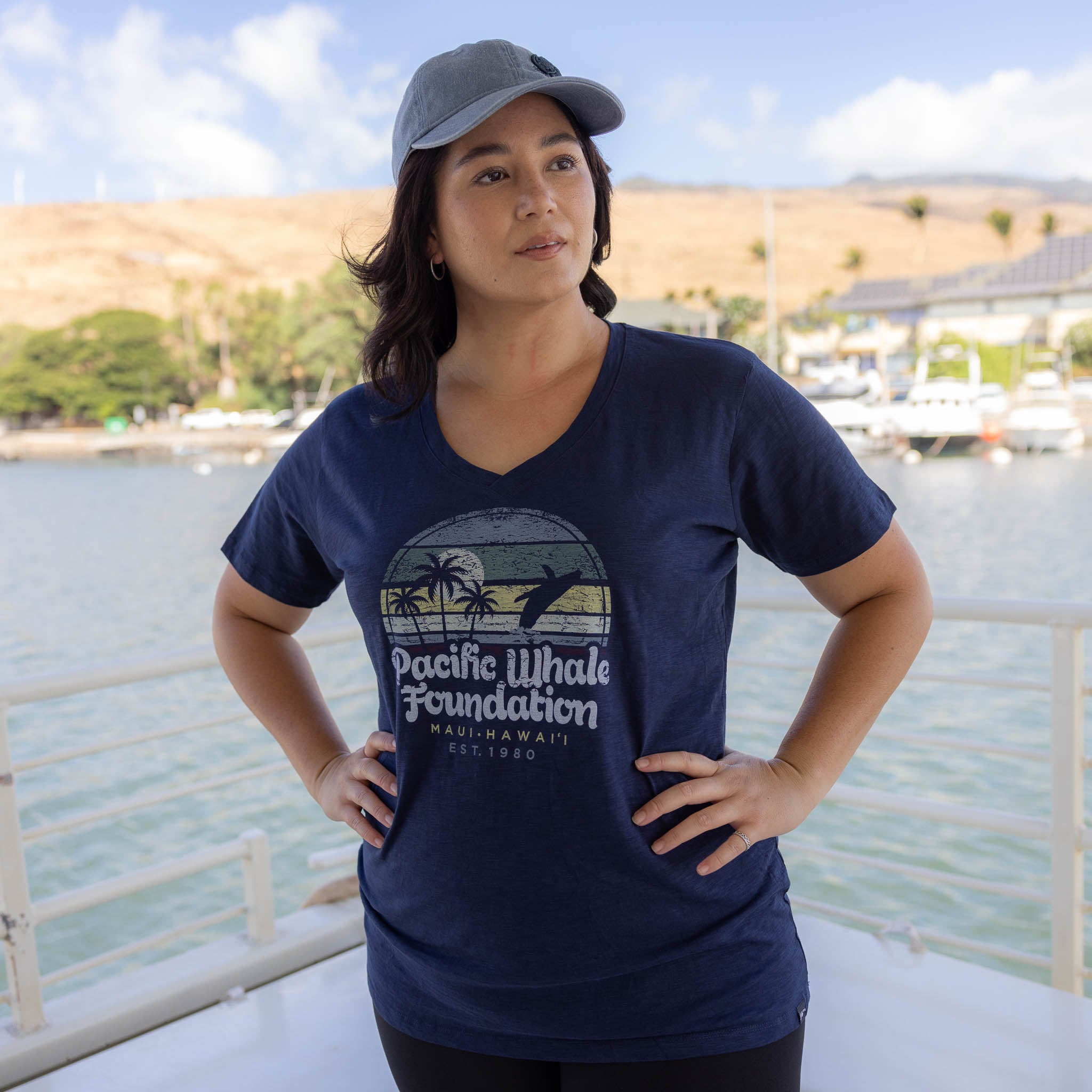 Vintage Slub Women's V-Neck Short Sleeve T-Shirt – PacWhale Ocean Store